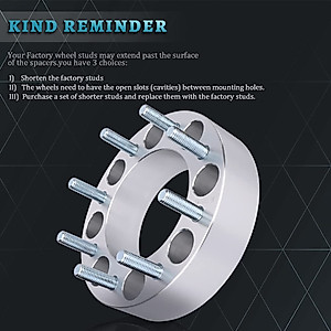 IRONTEK 8x170mm Wheel Spacers [2in M14x2 Studs, 125mm Hub Bore] 8x6.63in Wheel Spacers Adapters 50mm Wheel Extenders for Ford 99-16 F-250 Super Duty/F-250 Super Duty, 00-02 Excursion