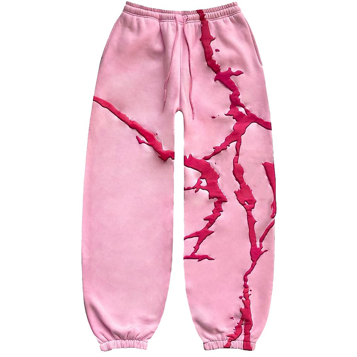 MINIDORA Men's Y2k Zip Up Hoodies Oversize Pullover Sweatshirts Hip Hop Streetwear Only Hoodie-Pink Small