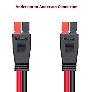 Billion wealth 12 AWG 10Feet 45A Battery Quick Connector Male to Female Extension Cable with 2Pack 4inch Red/Black Battery Quick Adapters Harness Compatible with Portable Power Station