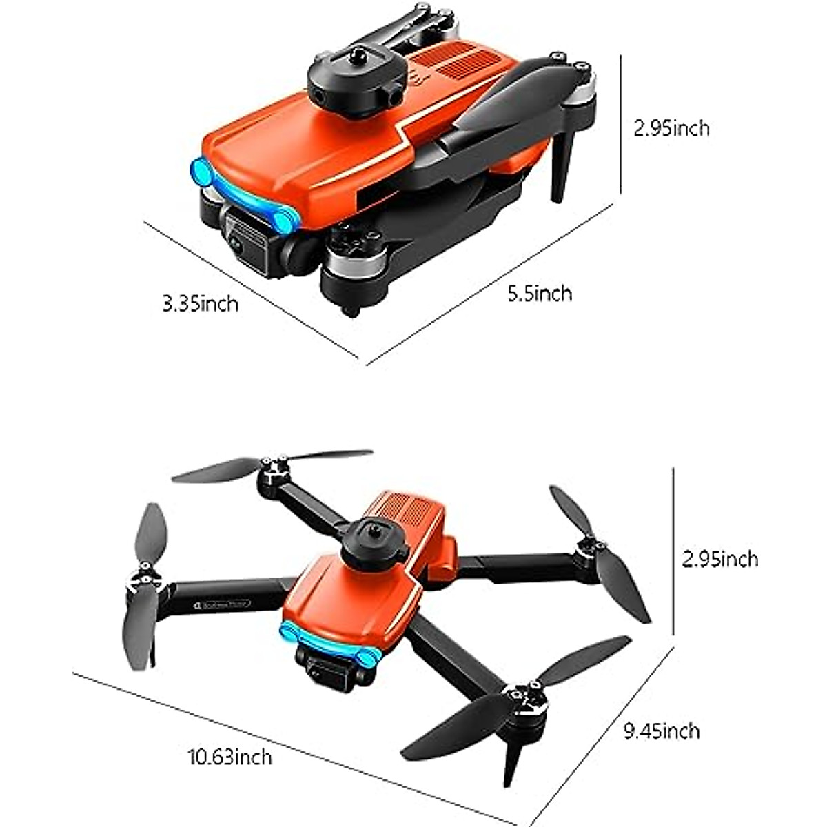 Drone with Camera, Drone With 4K HD Fpv Camera Remote Control Toys Gifts For Boys Girls, Toy Easy to Play, With Altitude Hold Headless Mode One Key Start Speed, 3D Flip (Black)