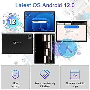 Tablet 10.1 Inch Android 12 Tablets 2023 Latest Android Tablet 128GB ROM+16GB RAM (8+8 Virtual), 2 in 1 Tablet with Keyboard, Powerful Octa-Core+13MP Camera, 1TB TF Expandable, FHD WiFi Tablet PC