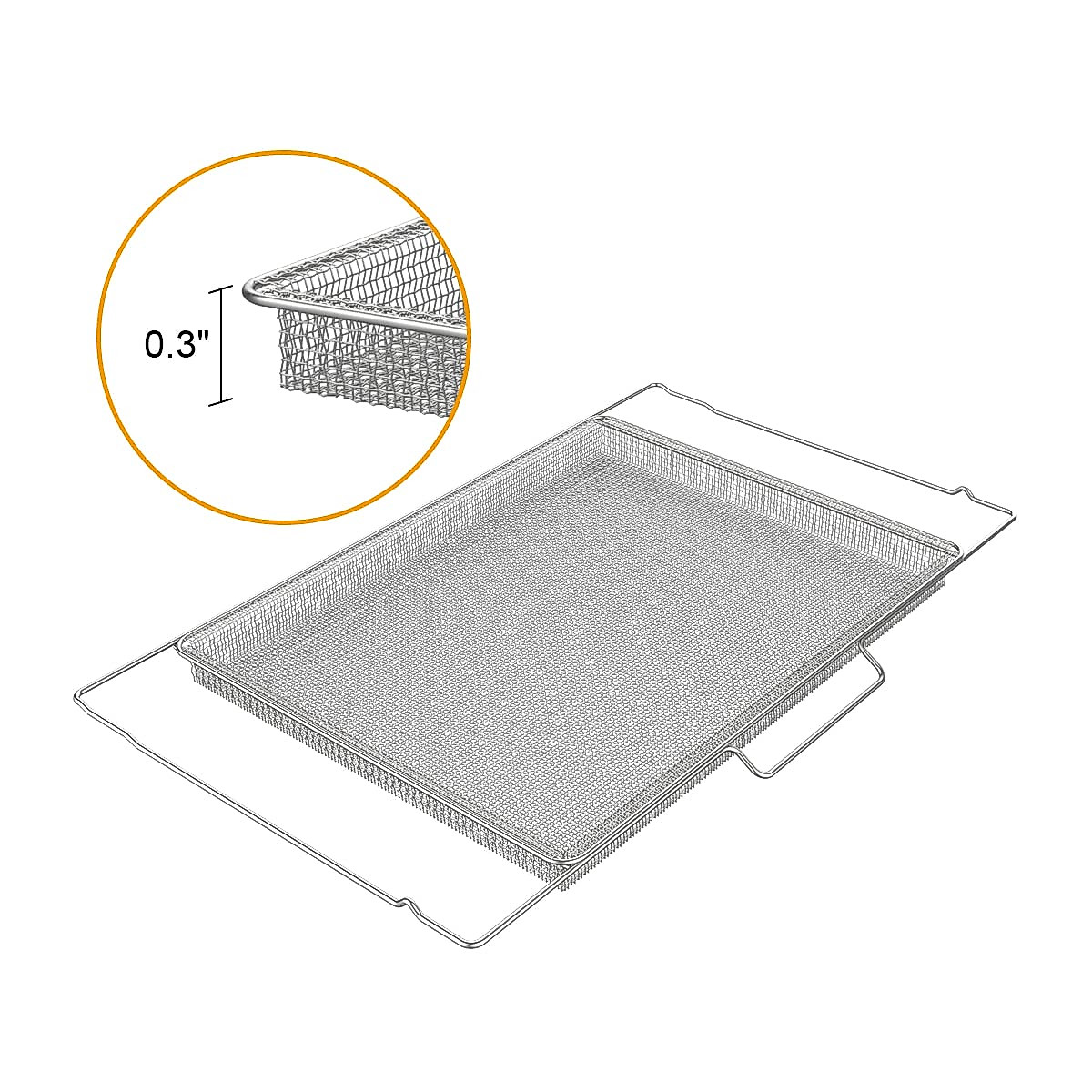 Air Fry Basket Air Fry Tray Replacement Part and Oven Rack for Chicken, French Fries, Onion Rings (NOT FIT LG Stove)