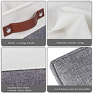 MeCids Storage Bins - 3-Piece Packs Collapsible Fabric Large Storage Baskets Bins - Organizers and Storage for Closet Shelves, Toy, Office, Nursery – Large, Medium & Small Sizes