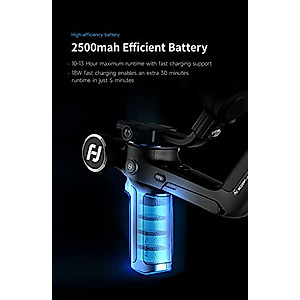 FeiyuTech SCORP-C Camera Stabilizer Gimbal for DSLR and Mirrorless Camera, Camera Handheld Gimbal 3-Axis, 5.5lbs Payload, for Sony α7Ⅳ A6300/A6400 A7S3 a9/a7 for Canon 5D3/80D for Nikon D7500/Z5/Z6 II
