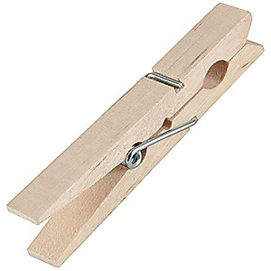ZEONHAK 300 Pack 2-7/8 Inches Natural Wooden Clothespins, Upgraded Wood Clothespins with Spring for Crafts, Photos, Clothes, Towels, Decor, Art Wall