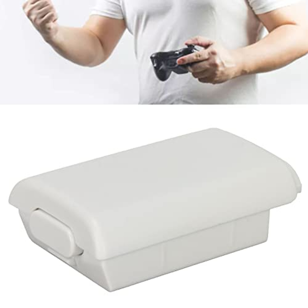 Game Battery Case, PreciseSize ABS Material WirelessControllerBatteryCover WearResistant Copper Conductor Hard for Game Handle