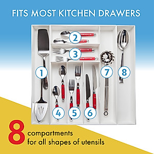 Dial Industries, Inc. Mega Expand-A-Drawer Cutlery and Utensil Drawer Organizer