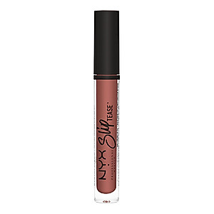 NYX PROFESSIONAL MAKEUP Slip Tease Full Color Lip Oil, Liquid Lipstick - I Woke Up Like This (Mauve Nude)