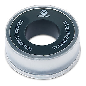 Morvat Premium Lead-Free Brass RV Water Pressure Regulator Adjustable Valve with Oil Filled Gauge for Camper, Includes Screwdriver, Roll Of Teflon Tape & 2 Extra Rubber Washers