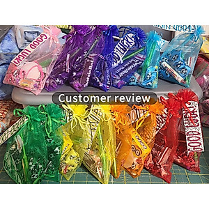 Jexila 120PCS Sheer Organza Bags 5X7 inches Mesh Drawstring Gift Bags Small for Jewelry Wedding Party Baby Shower Favor Bags (Rainbow 5X7)