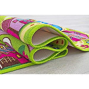 Kids Girl’s Carpet Playmat Car Rug – City Life Educational Road Traffic Carpet Multi Color Play Mat - Best Kids Rugs for Playroom & Kid Bedroom – for Ages 3-12 Years Old (8 Feet X 10 Feet)