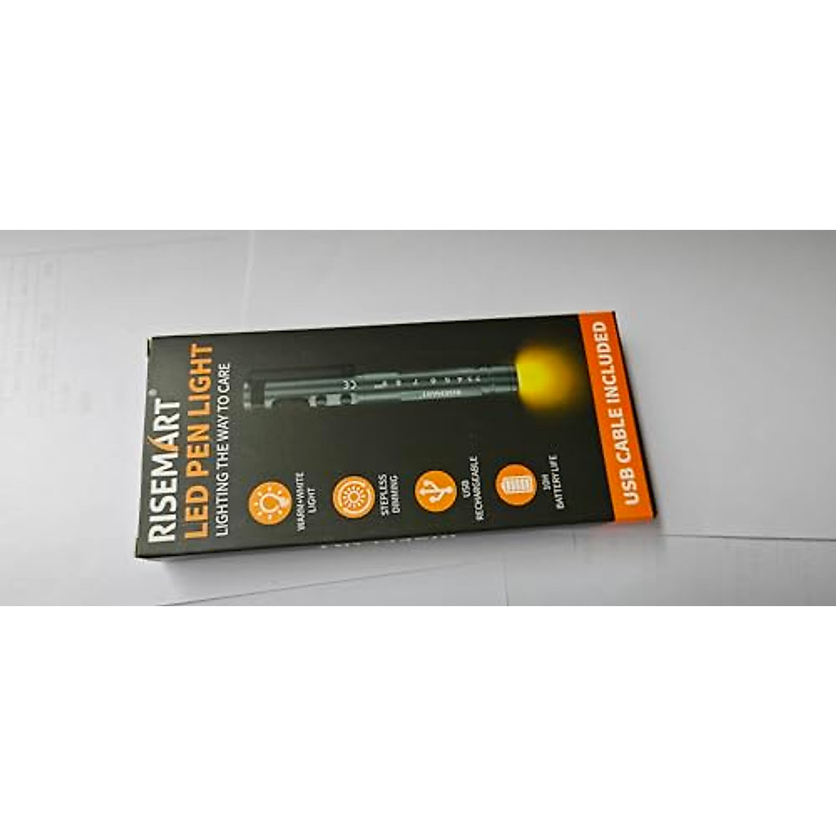 RISEMART Pen Light for Nurse, Rechargeable LED Medical PenLight, Warm/Cool White & Stepless Dimming, Portable Medical PenLight for Nurse, Doctor, First Aid, EMT, Nursing,Nursing Student (Black)