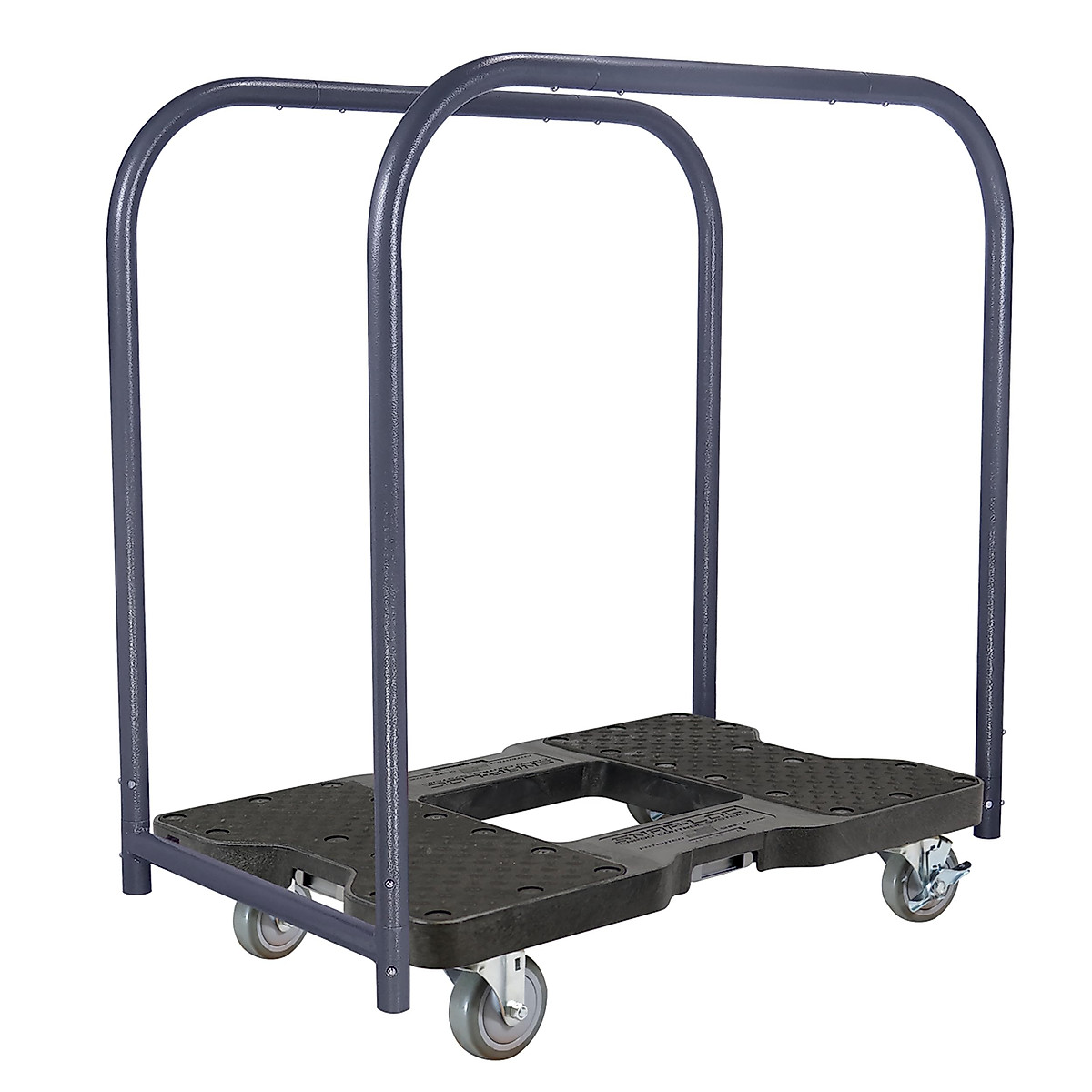 SNAP-LOC, Heavy Duty Moving Dolly 4 Wheels, 1,500 lb with Panel Bars, 4 Inch Casters, Dollies for Moving Cargo, E Strap Attachment Included, Black