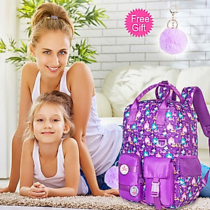 Mermaid Backpack for Girls, 16’’ Kids Backpacks Lightweight Water Resistant Preschool Bookbag, Elementary Kindergarten Travel School Bag for Little Girls With Chest Strap