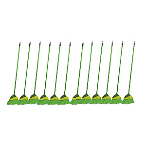 IMUSA USA (12 Pack) Green Angle Broom with Green Accents & Metal Handle