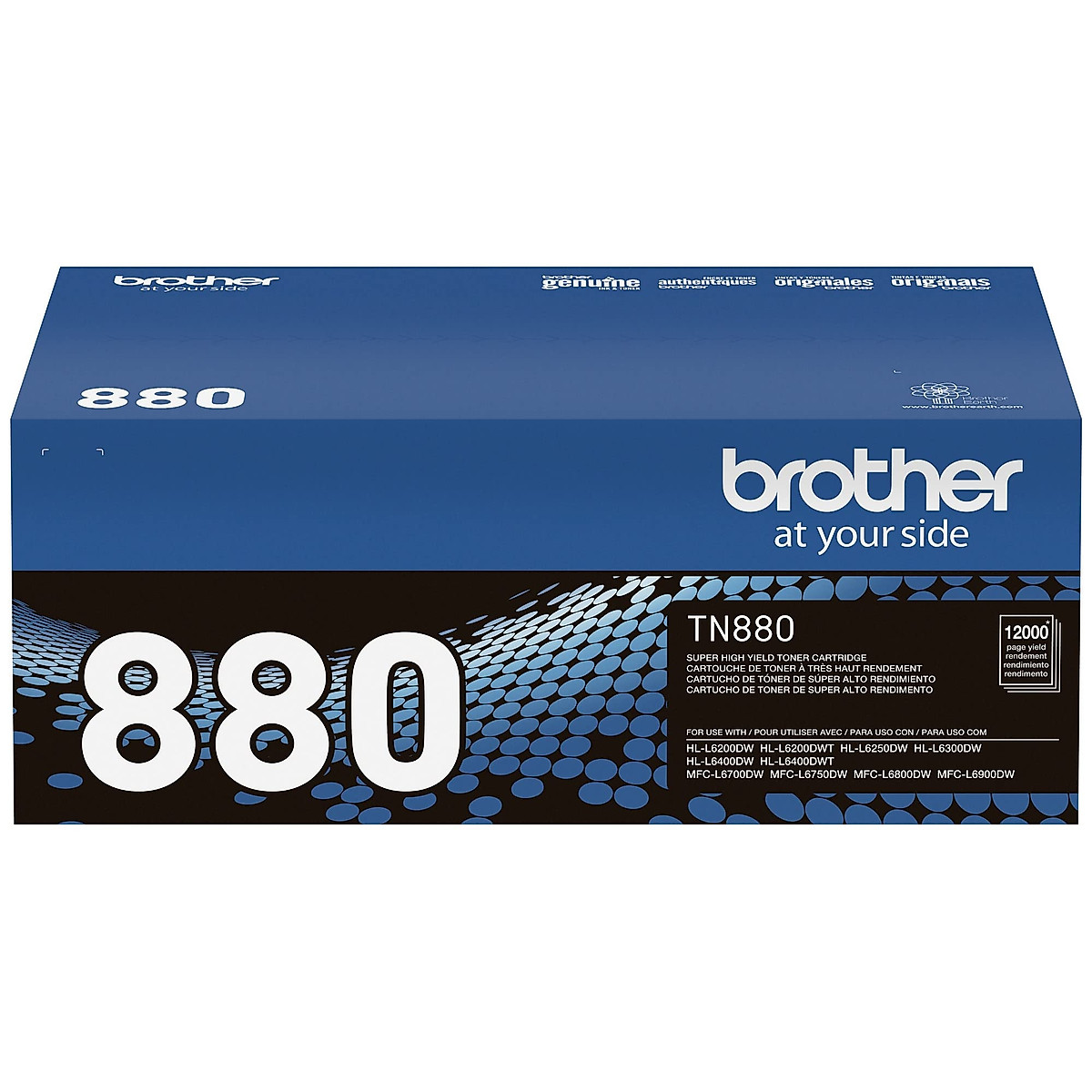 Brother Genuine Super High Yield Black Toner Cartridge 3-Pack, TN880, Replacement Black Toner, Page Yield Up to 12,000 Pages Each