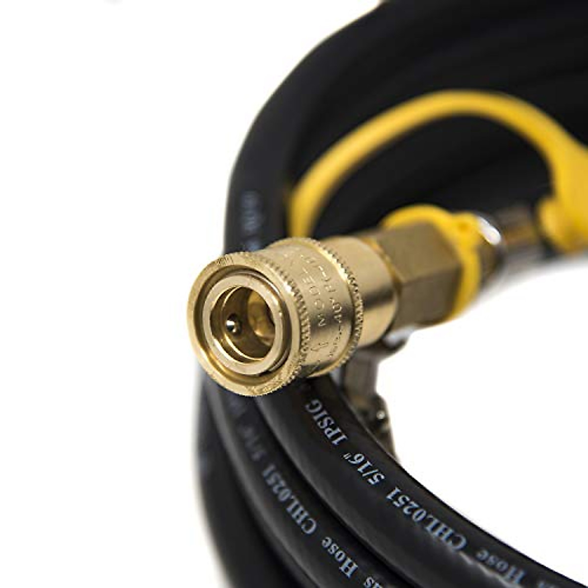 GasOne 2140-012 Extension-1/4 Male Flow Plug 12 ft, RV Quick Connect Propane Hose, Black