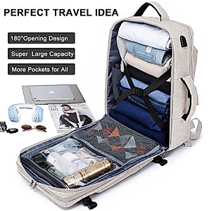 BIKROD Backpack for Men and Women, Laptop Backpack for School Teens with USB Charging Port Fits 15.6 Inch Laptop, Water Resistant Durable Travel Back pack, Business Anti Theft Daypack Gifts, Grey