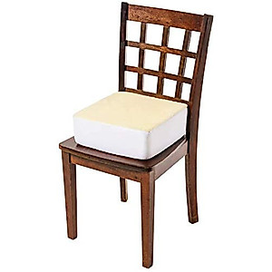 Comfort Finds Rise with Ease Seat Cushion - Thick Firm Chair Cushion Booster - Extra Thick Foam Pad for Home, Patio, Office and Car Seats - Extra Supportive Lift - 14 X 14 X 5 (Sherpa Cream) …