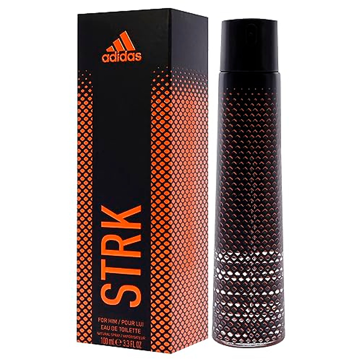 Adidas Sport, Strike, Eau de Toilette for Men - Strong, Aromatic Scent with Striking Amber Notes - Perfect for Day & Night - 3.3 Fl Oz