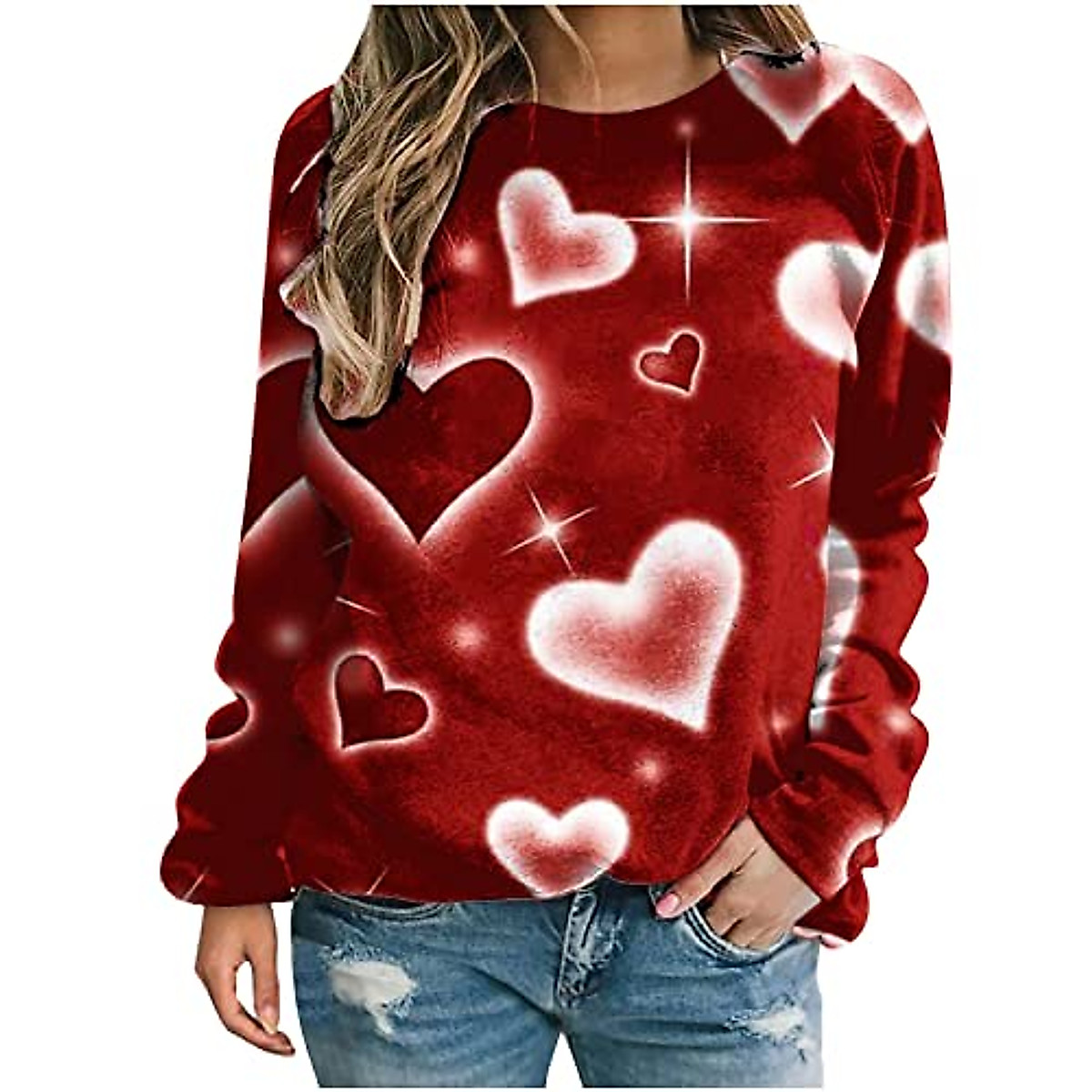 Funny Valentine T Shirts Ffor Women New Years Eve Tops for Women Stocking Stuffers for Teens Funny Nye Party Supplies Red