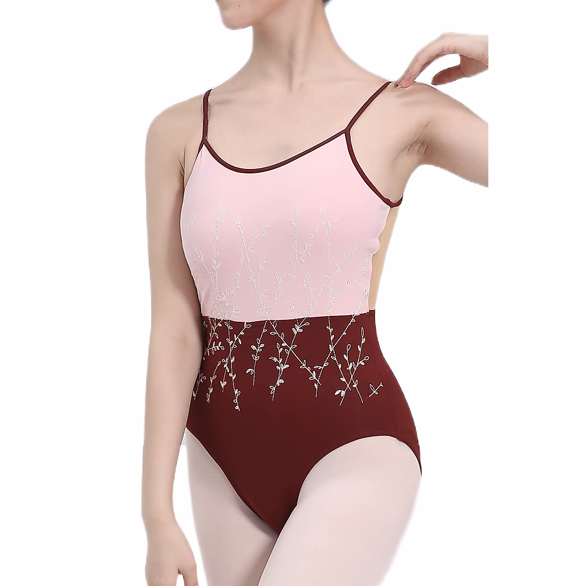 Dance Elite - Charmaine - Camisole Dance Leotard For Women. Leotards for Women Ballet and Dance (Wine, Adult S)