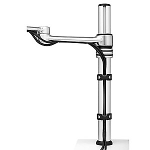 Atdec Ergonomic and Space-Saving Desk Monitor Mount, Adjustable Arm, Upgradeable, Adjustable, Clamp or Bolt Through, VESA, Silver Aluminum (AF-at)