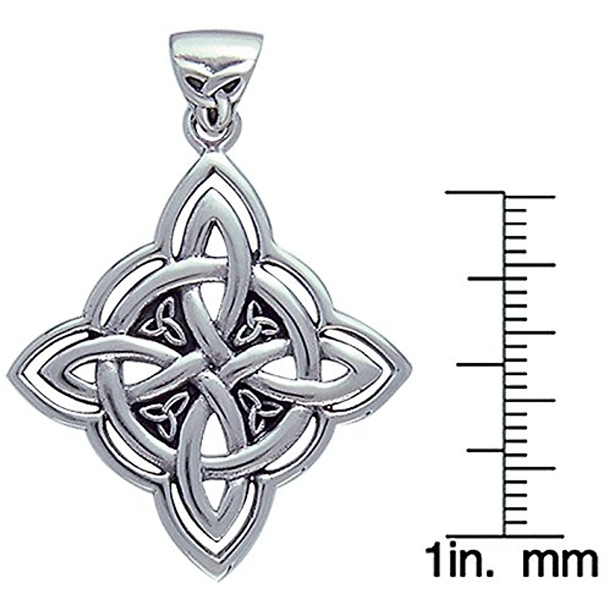 Jewelry Trends Sterling Silver Celtic Trinity Knot Pendant with Circle of Life