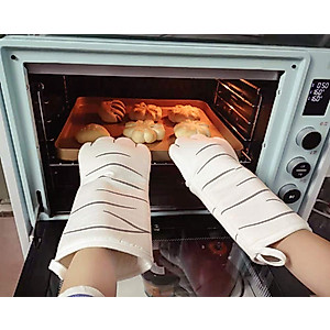 MIZZLES Oven Mitts Gloves Kitten, Quilted Cotton Lining- Cat Paw Design Heat Resistant Pot Holder Gloves for Grilling & Baking Gloves BBQ, Microwave (Cat Paw)