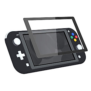 eXtremeRate Soft Touch Black DIY Replacement Shell for Nintendo Switch Lite, NSL Handheld Controller Housing w/Screen Protector, Custom Case Cover for Nintendo Switch Lite