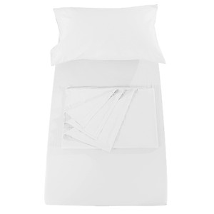 PLAIN PRINTED LINEN 3-Piece Toddler Sheet Set, 100% Cotton Fitted Sheet, Flat Sheet and Envelope Pillowcase, Toddler Bed Set,Crib Sheets Set,Mini Crib Sheets (White Solid)