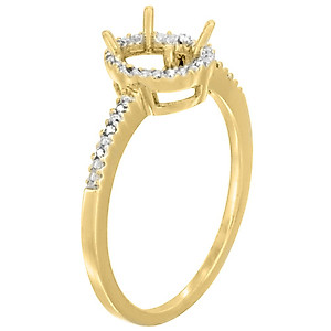 14K Yellow Gold Diamond Natural Turquoise Engagement Ring Oval 7x5 mm, size 8