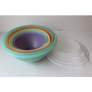 New Tupperware NewTupperware Classic Wonderlier Mixing Bowl Set of 5 ,Multicolor,800 ml