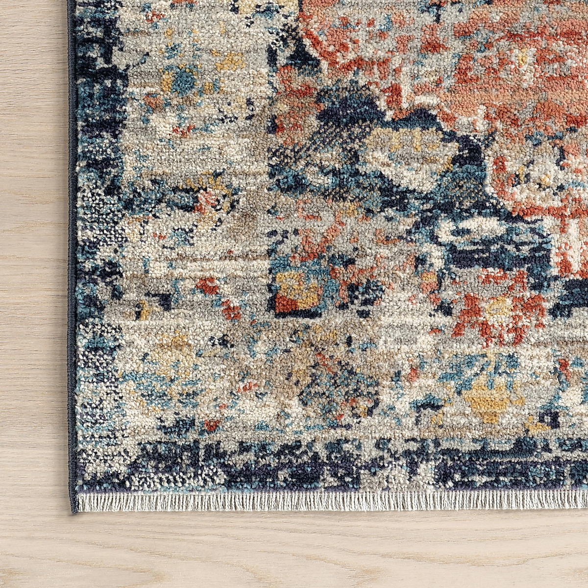 nuLOOM Sawyer Vintage Transitional Area Rug - 2x12 Runner Rug Vintage Multi/Ivory Rugs for Living Room Bedroom Dining Room Entryway Hallway Kitchen