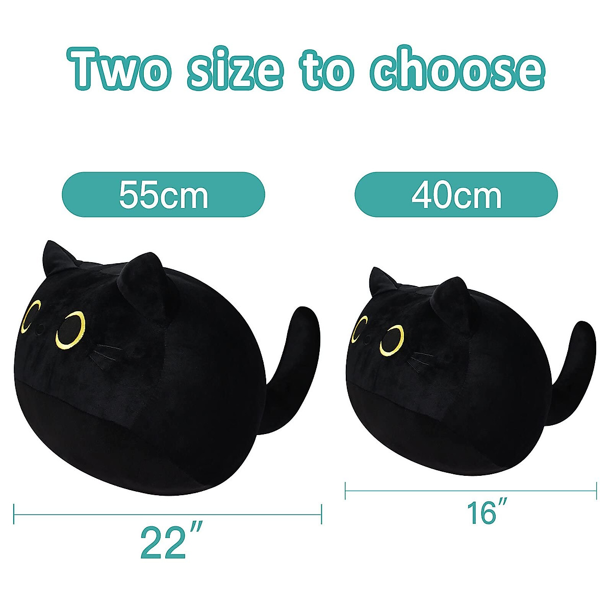 Black Cat Plush, Black Cat Plushie, Cat Plush, Cat Pillow Plush, Cat Pillow, Giant Cat Plush Cat Plush, Black Cat Plush, Kawaii Cat Plush, Cat Plush Pillow, Black Cat Stuffed Animal, Plush Pillow