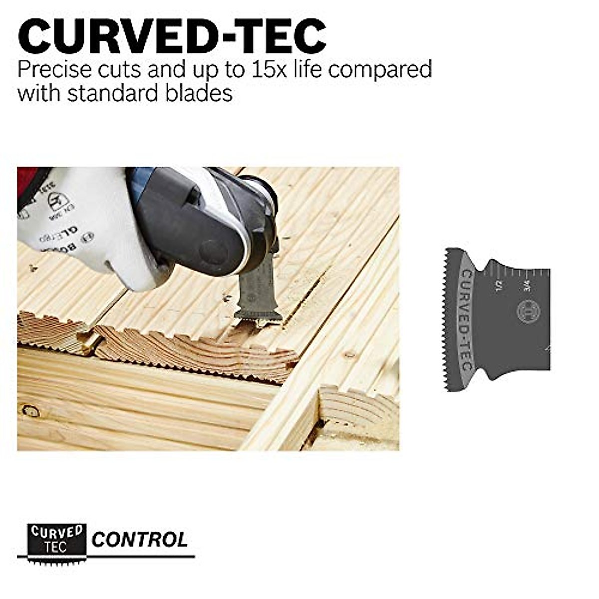 BOSCH OSL005C 5-Piece Starlock Oscillating Multi Tool Assorted Set Blades for Mixed Applications in Metal, Wood and Other General Purpose Materials with Included Case