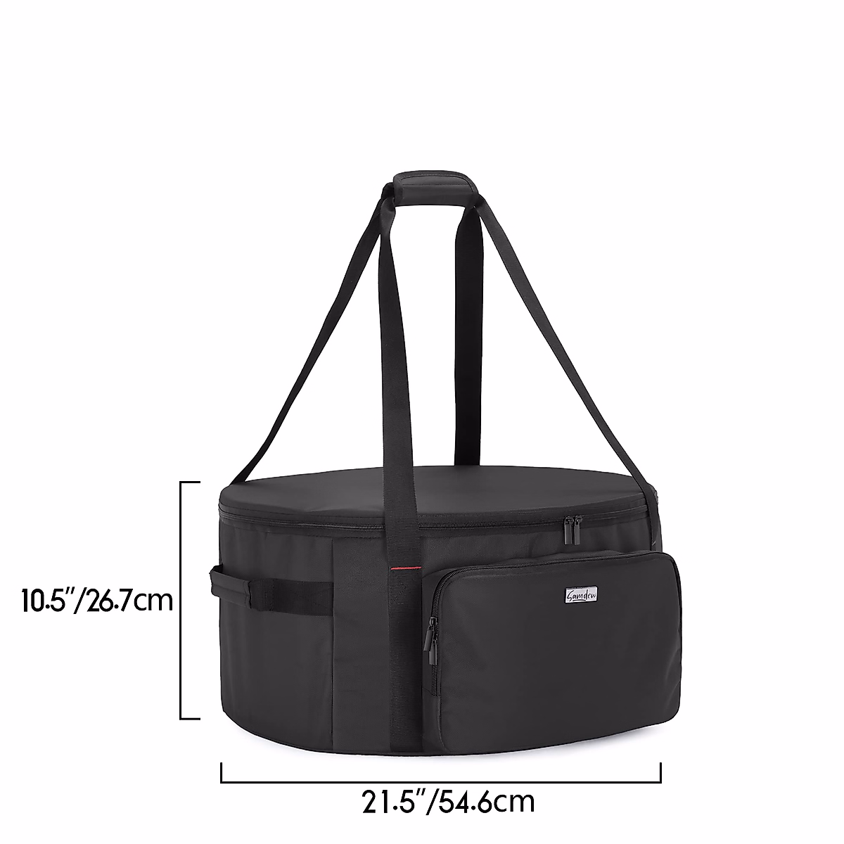 SAMDEW 21-Inch Outdoor Fire Pit Bag Compatible with Outland Firebowl Model 863 864, Firebowl Travel Carrying Case for 21-Inch Diameter Propane Gas Fire Pit, Black, Bag Only