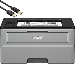 Brother Compact HL L235 Series Print Only Wireless Monochrome Laser Printer for Business Office, Auto Two-Sided Printing, 250-sheet Capacity, Amazon Dash Replenishment Ready, BROAGE USB Printer Cable