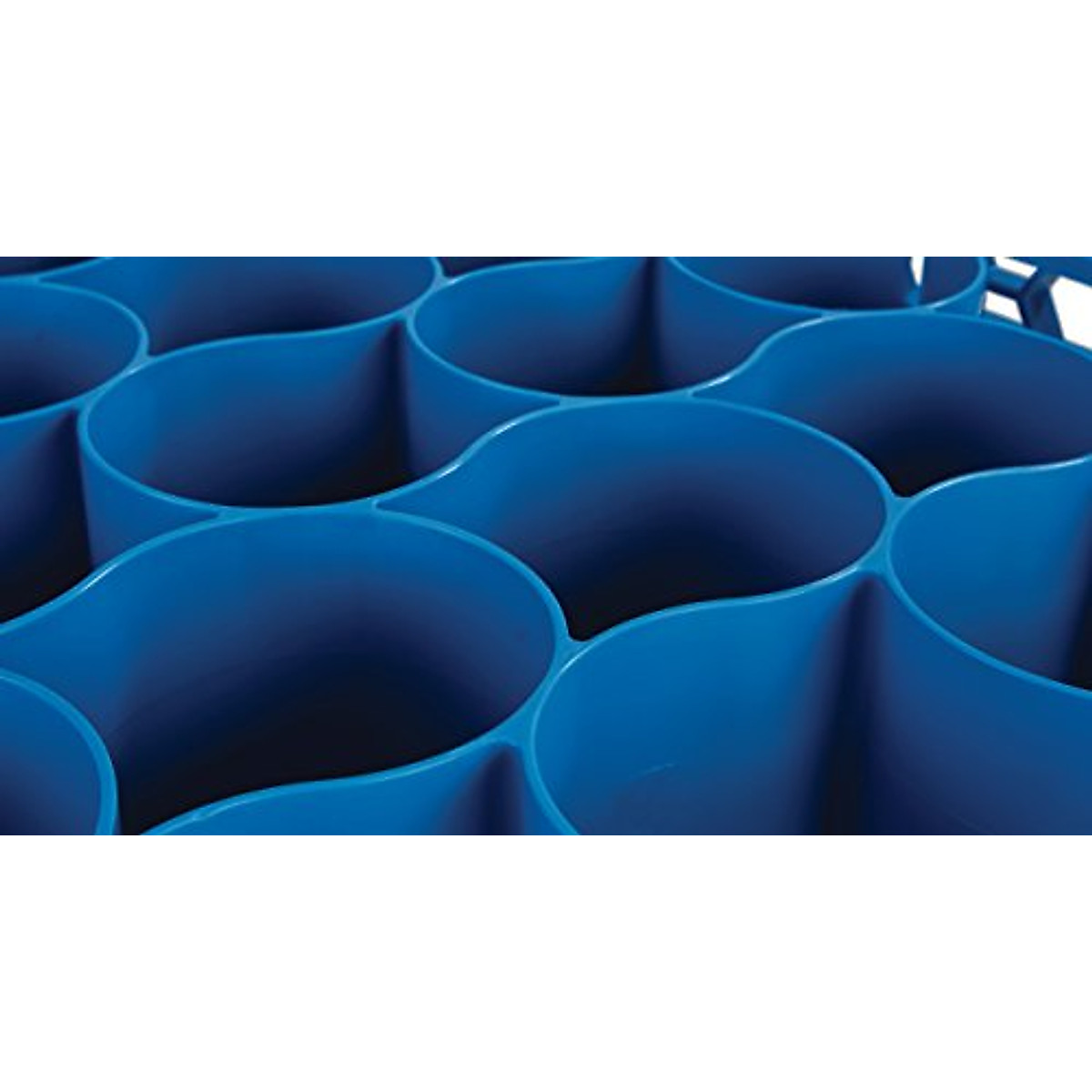 Carlisle FoodService Products RW20-214 OptiClean NeWave Polypropylene 20-Compartment Glass Rack with 3 Extender, 19-3/4" Length x 19-3/4" Width x 8.72" Height, Blue (Case of 2)