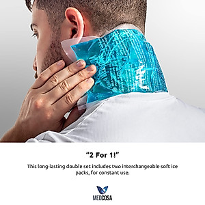 Medcosa Large Flexible Sport Ice Pack | Any Ache, Any Pain, We’ve Got You Covered | Extra Large Cold Reusable Pack | Ideal for Sport Injuries, R.I.C.E Treatment & Back Ailments