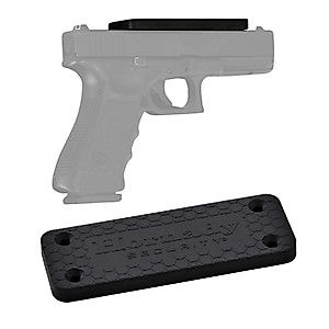 Hornady Magnetic Gun Mount 95910-Non-Scratch Rubber Coated Gun Magnet Mount for Pistols, Handguns, Revolvers, & Firearm Accessories - Magnetic Gun Holder Rated for 43 Pounds, includes Mounting Screws