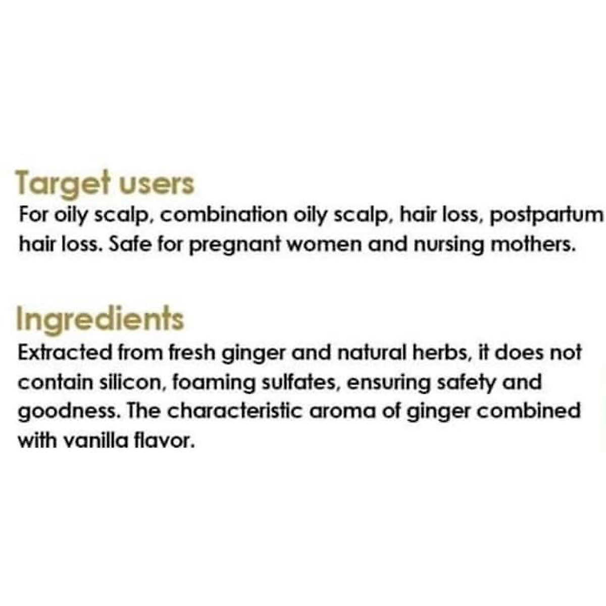 WEILAIYA White Ginger Prevent Hair Loss Shampoo 14g and Conditioner 14g Mini sample/travel/test try set for Normal/Oily Hair & Scalp