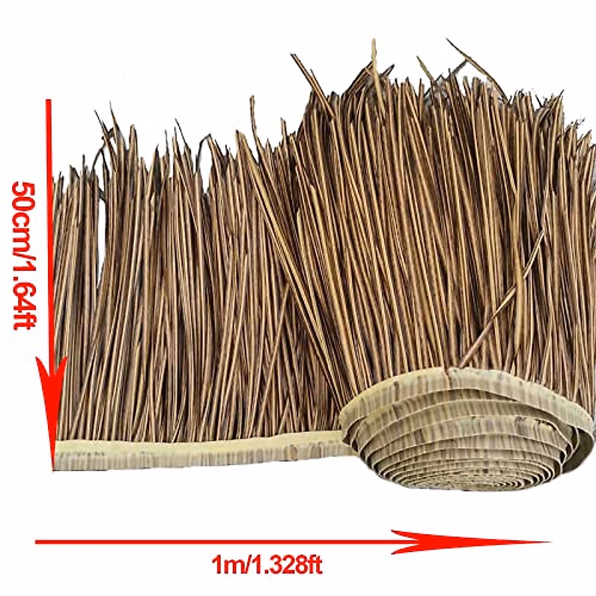 Pealihuy Mexican Straw Roof Thatch Roof Decoration Palm Thatch for Tiki Bar Hut, Patio, Party, Thatch Roofing Decorations,1 PCS