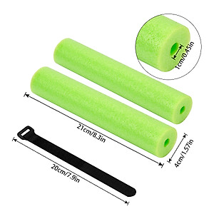 Shitailu 6PCS Fishing Rod Float, Floating Rod Butt Cushion, Fishing Float Tube Accessories, Kayak Fishing Rod Floater for Prevent The Narrow Rod Goes Overboard(Include 12PCS Fastening Straps)