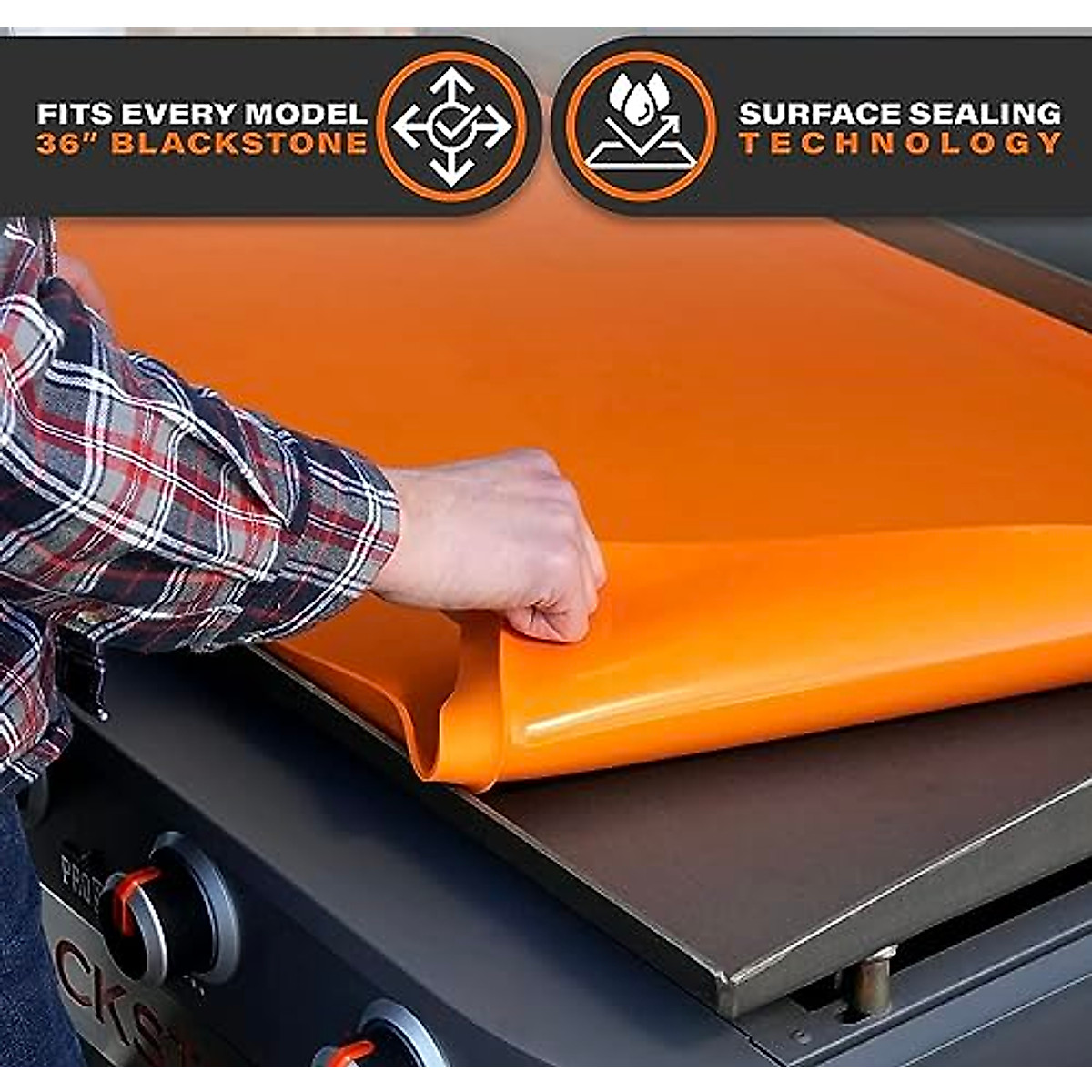 36 Inch Silicone Griddle Mat for Blackstone and Other Large Grills Griddles Heavy Duty Food Grade Silicone Cover Washable Reusable Durable Protective Mat for Rust Dust Rodents Insects