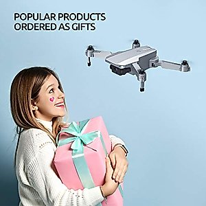 Tomzon D25 Drone with Camera for Adults 4K UHD, FPV Quadcopter Foldable for Beginners with Optical Flow Positioning, Headless Mode, Hand Gesture Photographing, 3D Flips, 2 Batteries with Storage Bag