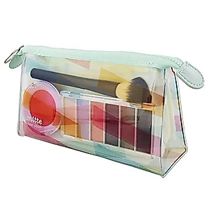 SUN-STAR Gusset Clear Pouch "mitte" Large Capacity, for Pencil Case and Cosmetic Pouch, Colorful