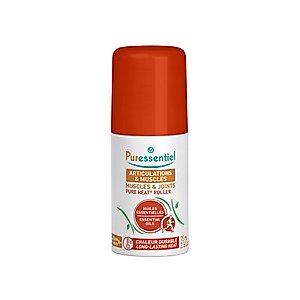 Puressentiel Muscles and Joints Pure Heat Roller - Essential Oil Roll-On for Soothing Joints and Muscles - Warm Sensation Eases Stiffness - 2.5 oz