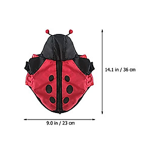 Halloween Pet Costume Ladybug Dog Costumes Dogs Hoodies Outfits Pet Cosplay Clothes for Pet Small Medium Dogs Cats Party Decoration Halloween Dog Hoodie Clothes