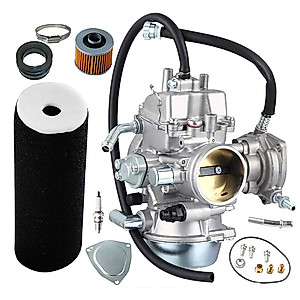 YFM660 Carburetor Carb kit for Yamaha Grizzly 660 YFM660 2002-2008 4-Stroke Engine ATV Carburetor PD42J 42mm,including Air Filter+Intake Manifold Carburetor Boot Joints